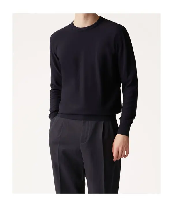 Loro Piana Crewneck Sweater With Ribbed Details