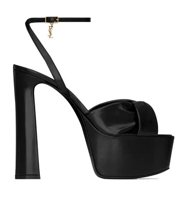 Saint Laurent Open-toe High-heeled Sandals - Black