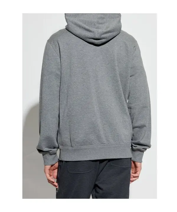 Dolce & Gabbana Dolce Gabbana Logo Plaque Zipped Drawstring Hoodie