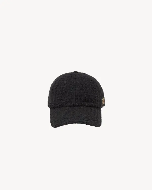 Saint Laurent Cassandre Cap In Tweed