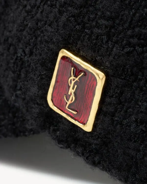 Saint Laurent Cassandre Cap In Tweed