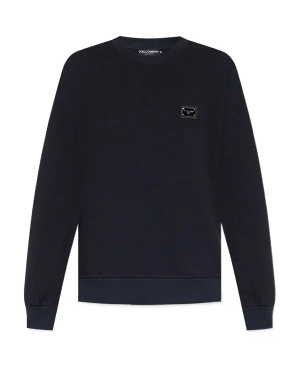 Dolce & Gabbana Dolce Gabbana Logo Plaque Crewneck Sweatshirt