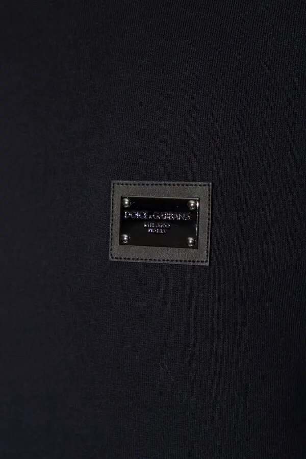 Dolce & Gabbana Dolce Gabbana Logo Plaque Crewneck Sweatshirt
