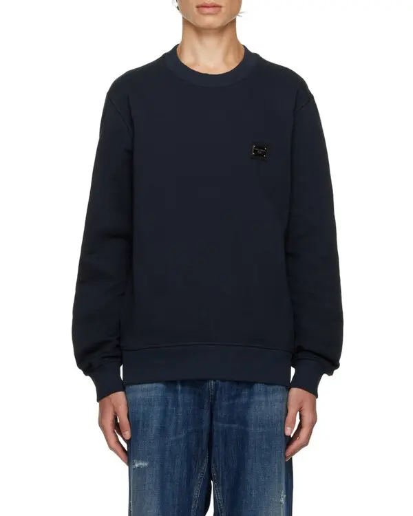 Dolce & Gabbana Dolce Gabbana Logo Plaque Crewneck Sweatshirt