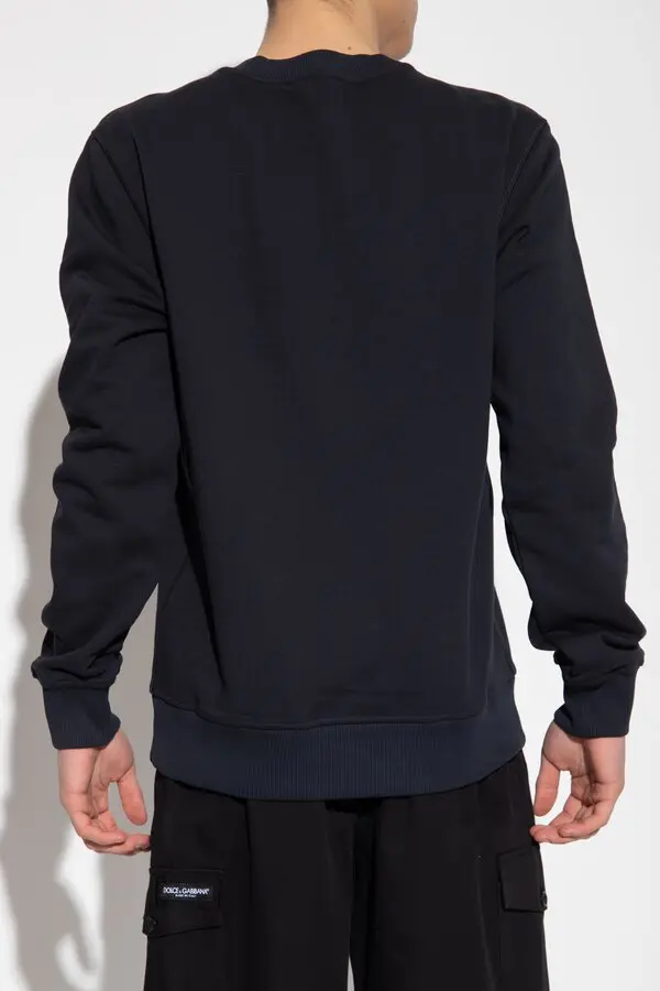 Dolce & Gabbana Dolce Gabbana Logo Plaque Crewneck Sweatshirt