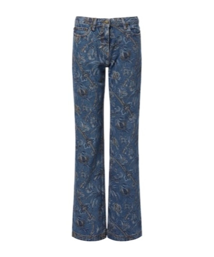 Etro Printed Wide-leg Jeans - Blue