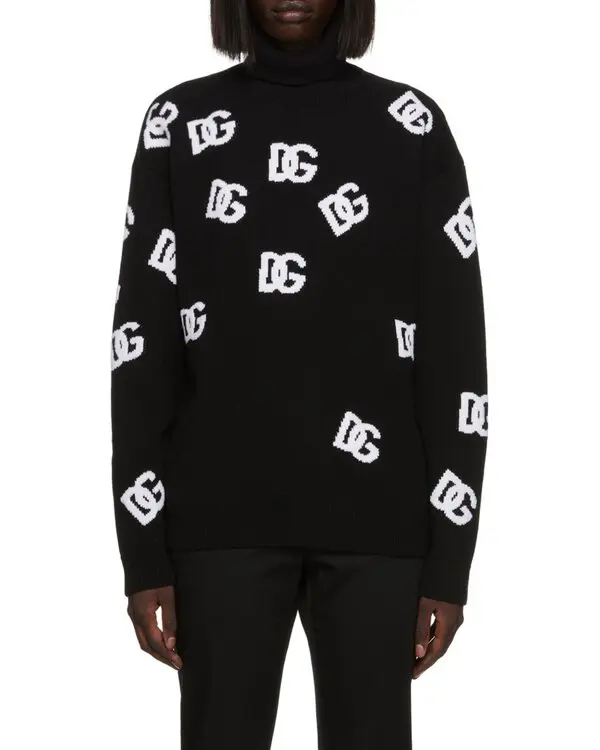 Dolce & Gabbana Dolce Gabbana Dg Intarsia High-neck Jumper