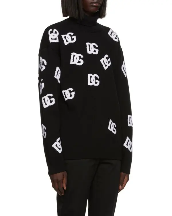 Dolce & Gabbana Dolce Gabbana Dg Intarsia High-neck Jumper