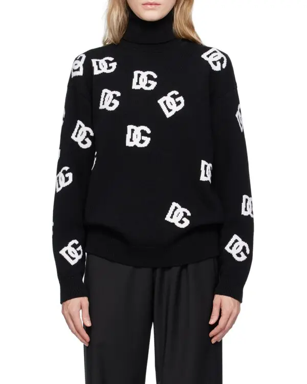 Dolce & Gabbana Dolce Gabbana Dg Intarsia High-neck Jumper
