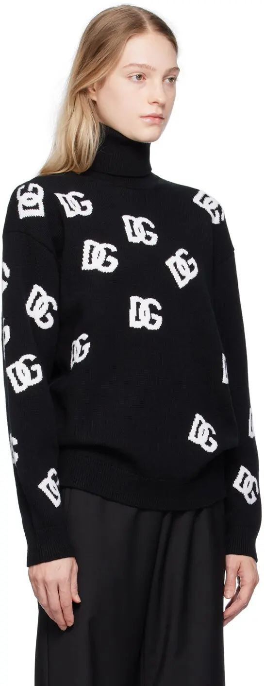 Dolce & Gabbana Dolce Gabbana Dg Intarsia High-neck Jumper