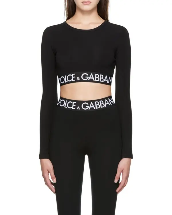 Dolce & Gabbana Cropped Logo-hem Top