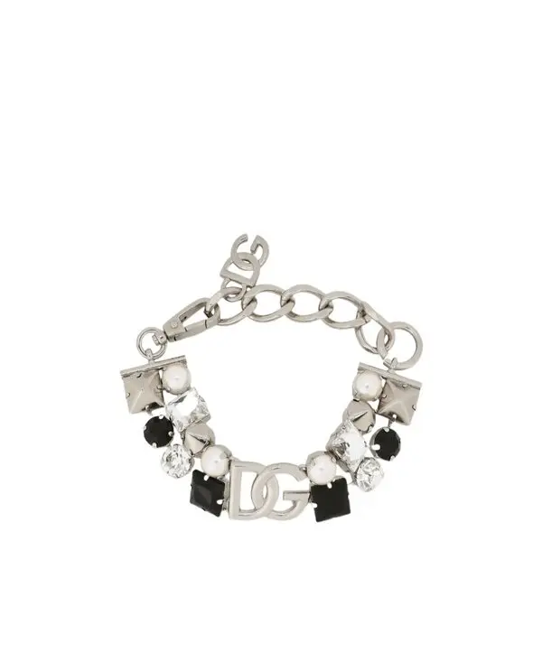 Dolce & Gabbana Dg Logo Crystal Bracelet