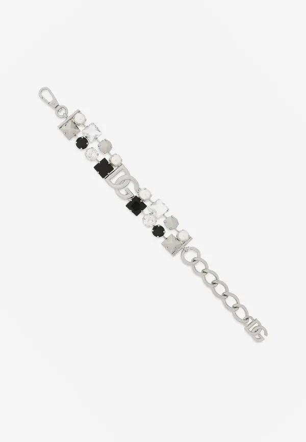 Dolce & Gabbana Dg Logo Crystal Bracelet