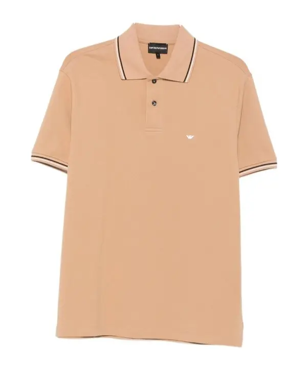 Emporio Armani Logo-embroidered Tipped Polo Shirt - No