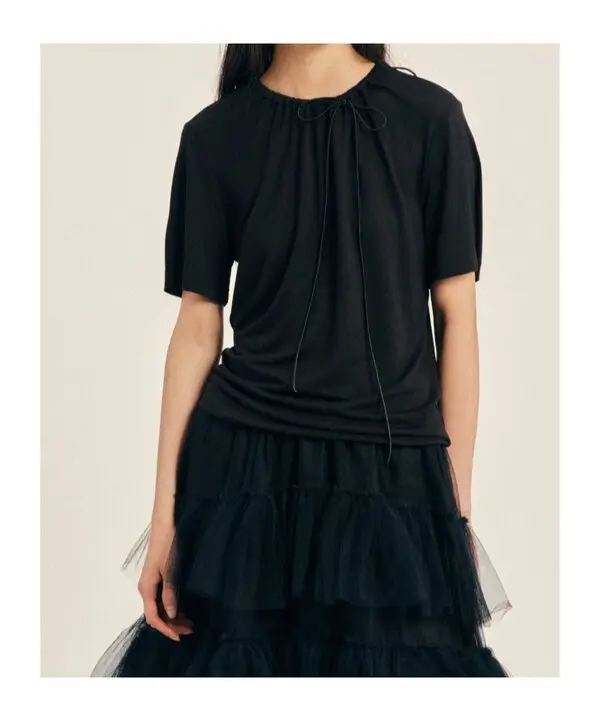 Simone Rocha Cord Neck Easy T-shirt