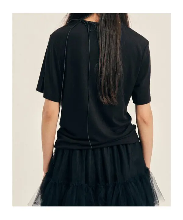 Simone Rocha Cord Neck Easy T-shirt