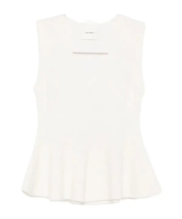 LISA YANG V-neck Sleeveless Knit Top - No