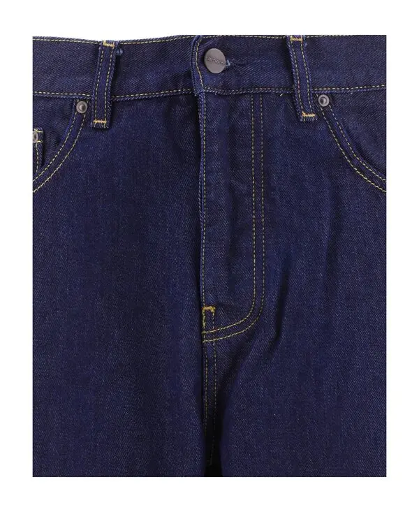 Carhartt Work In Progress Newel Logo Patch Straight-leg Jeans