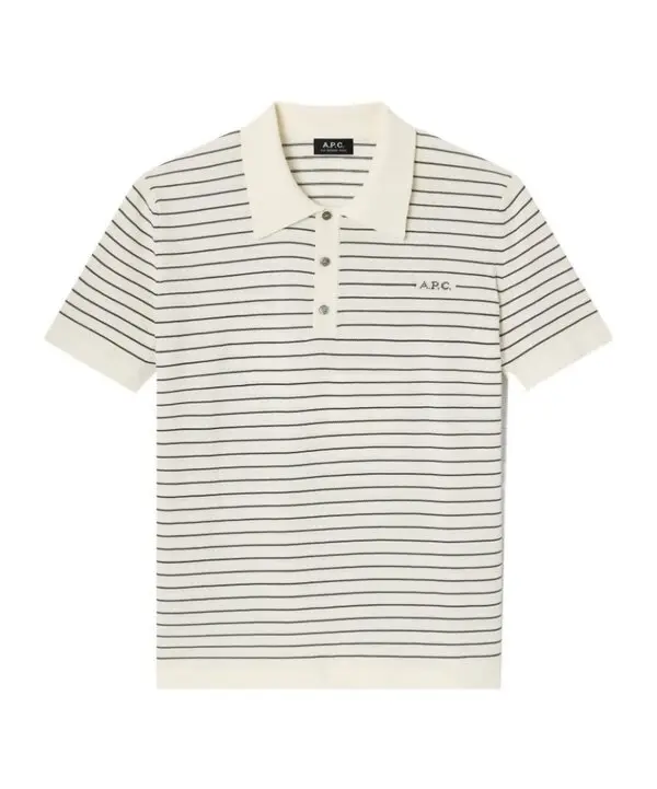 A.p.c. Striped Short-sleeve Polo Shirt