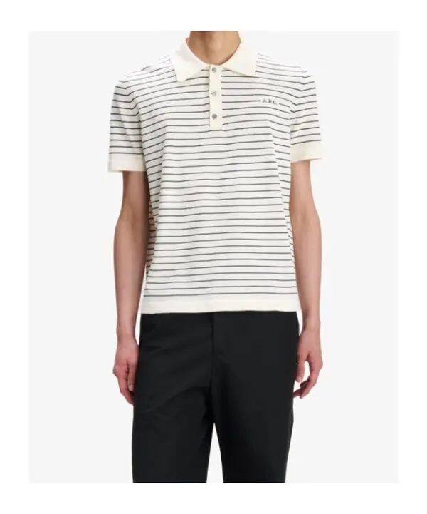 A.p.c. Striped Short-sleeve Polo Shirt