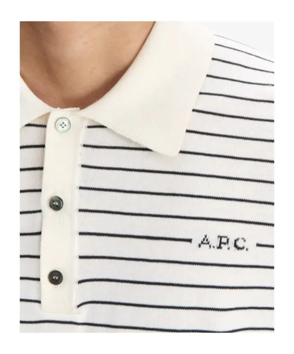 A.p.c. Striped Short-sleeve Polo Shirt