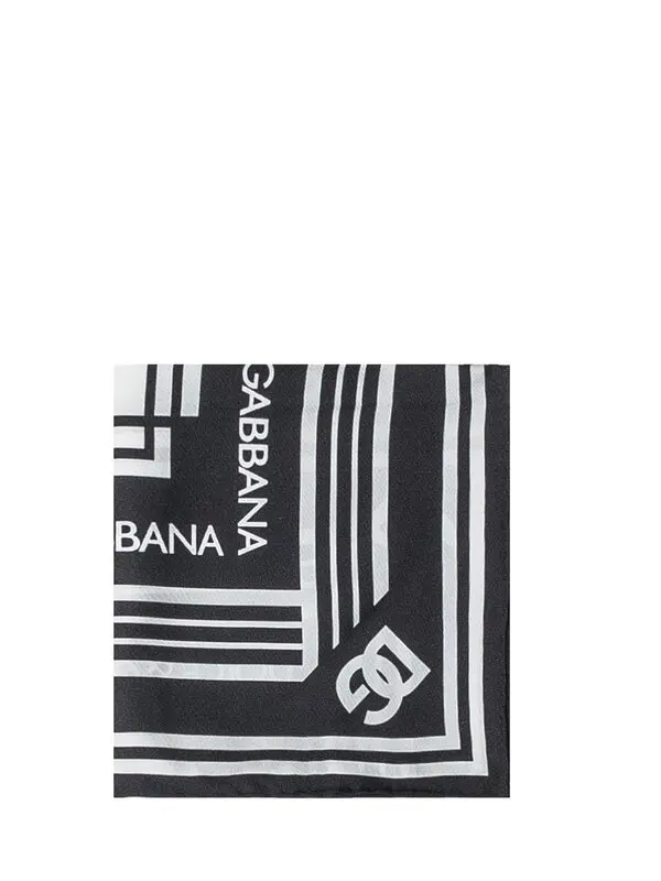 Dolce & Gabbana Dolce Gabbana Logo Printed Twill Scarf