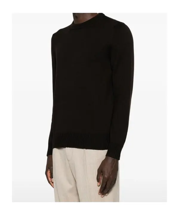 D'ANIELLO Crew Neck Ribbed Trim Sweater