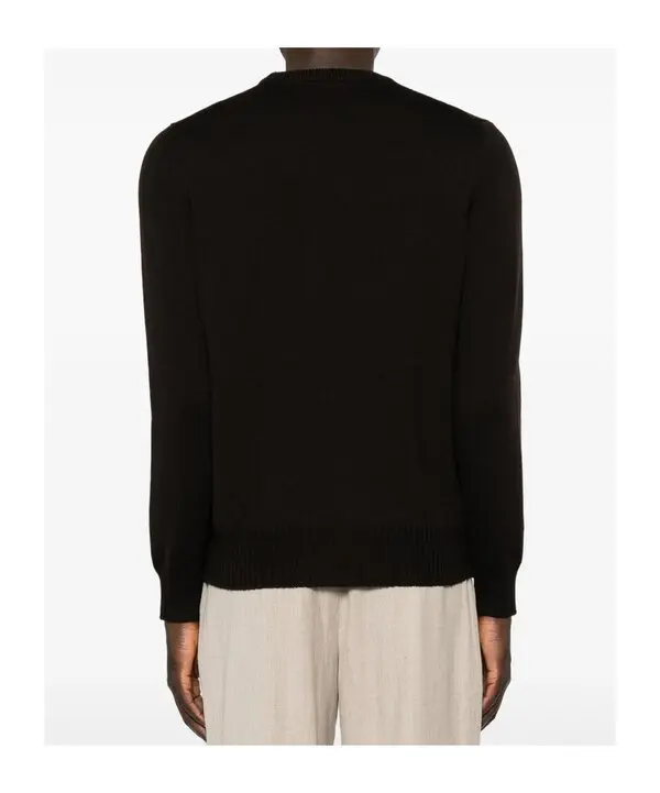 D'ANIELLO Crew Neck Ribbed Trim Sweater