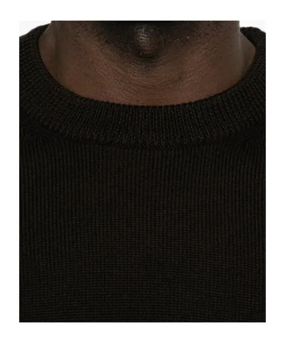 D'ANIELLO Crew Neck Ribbed Trim Sweater