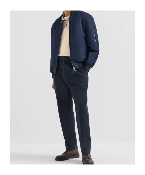 Brunello Cucinelli Cashmere Knit Polo With Suede Collar