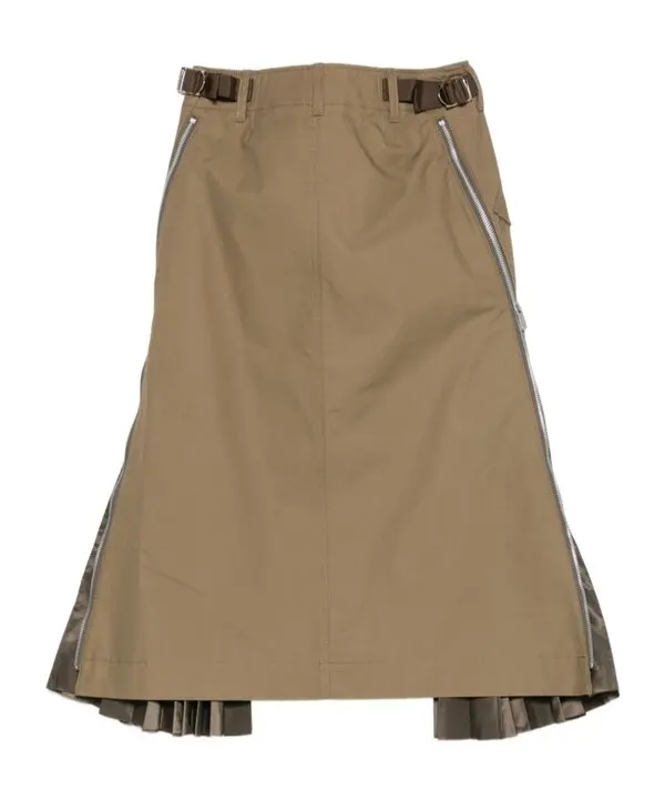 Sacai Zip-detail Midi Skirt
