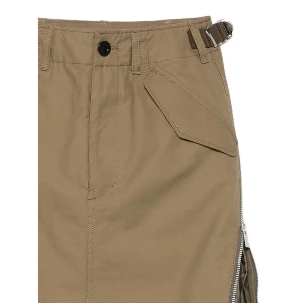 Sacai Zip-detail Midi Skirt
