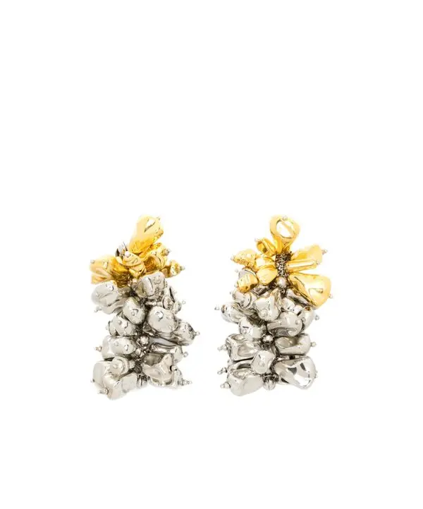 Dries Van Noten Cluster Design Earrings - Silver-tone