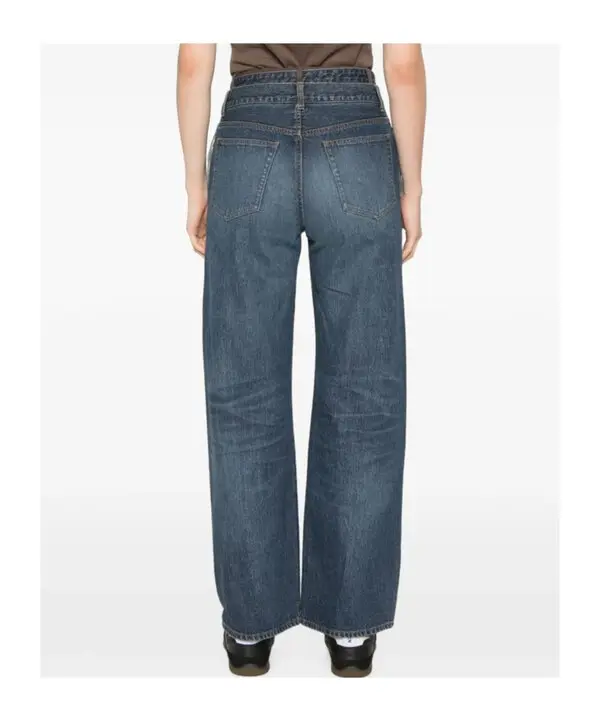 Sacai Belted Layered-waist Jeans