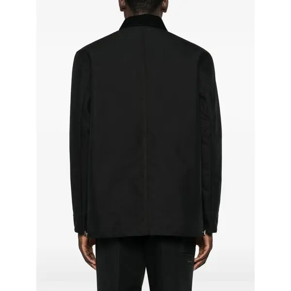 Prada Corduroy-collar Logo-patch Jacket
