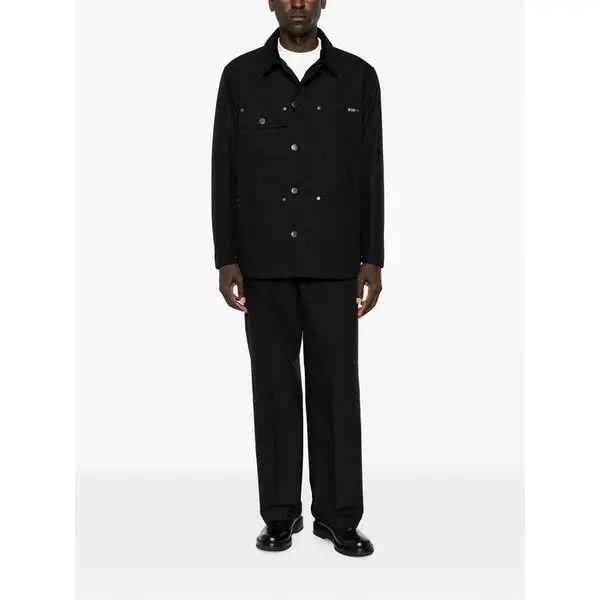Prada Corduroy-collar Logo-patch Jacket