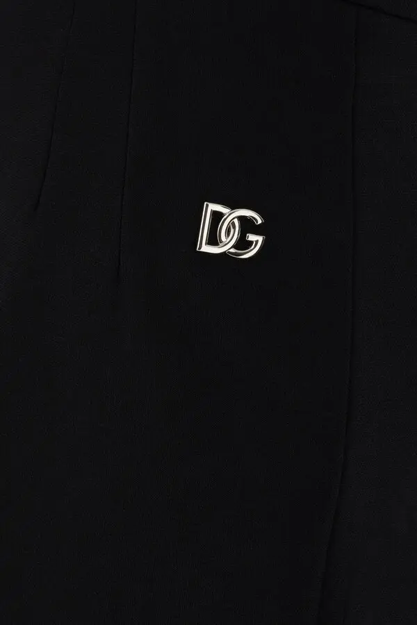 Dolce & Gabbana Dolce Gabbana Logo Plaque Midi Skirt