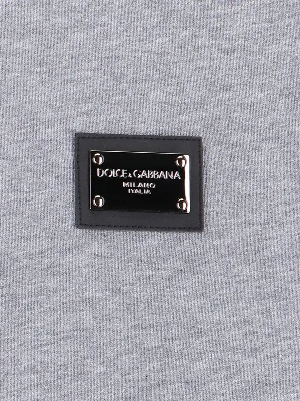 Dolce & Gabbana Dolce Gabbana Logo Plaque Crewneck Sweatshirt