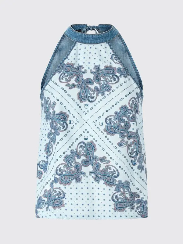Pinko Halter Neck Paisley Print Top