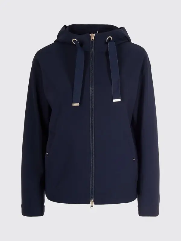 Herno Short Hooded Nylon Windbreaker Jacket With Zip Closure