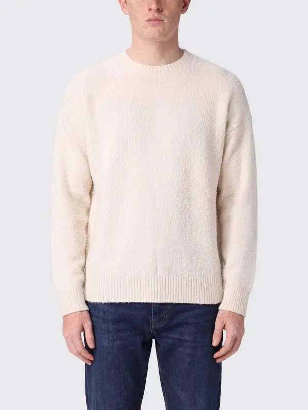 ROBERTO COLLINA Relaxed Fit Wool Crewneck Jumper - White