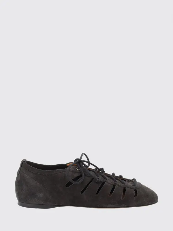 Isabel Marant Étoile Leyza Perforated Suede Ballet Flats - Black