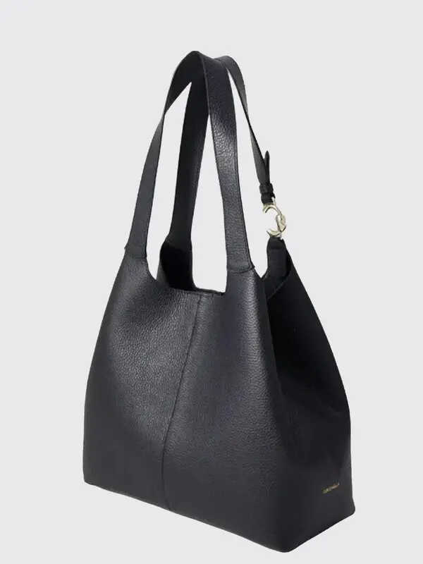 COCCINELLE Leather Shoulder Bag With Gold Tone Hardware - Black