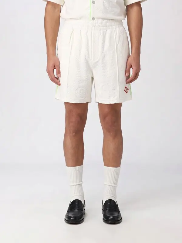Casablanca Cotton-blend Athletic Shorts With An Elasticated Waist And Logo - White