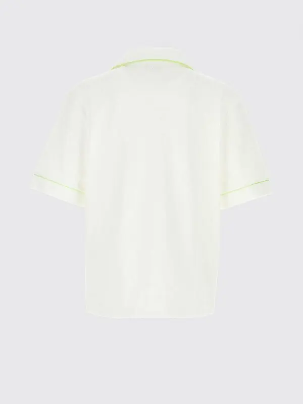 Casablanca Cuban Collar Short-sleeved Bowling Shirt In Cotton Blend