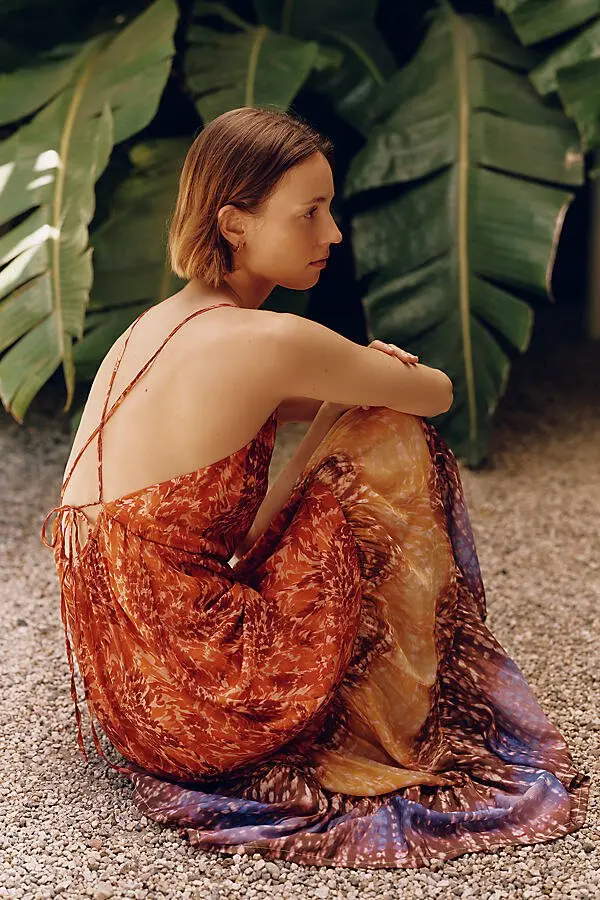CELANDINE Mykonos Maxi Dress Breeze - Dark Orange