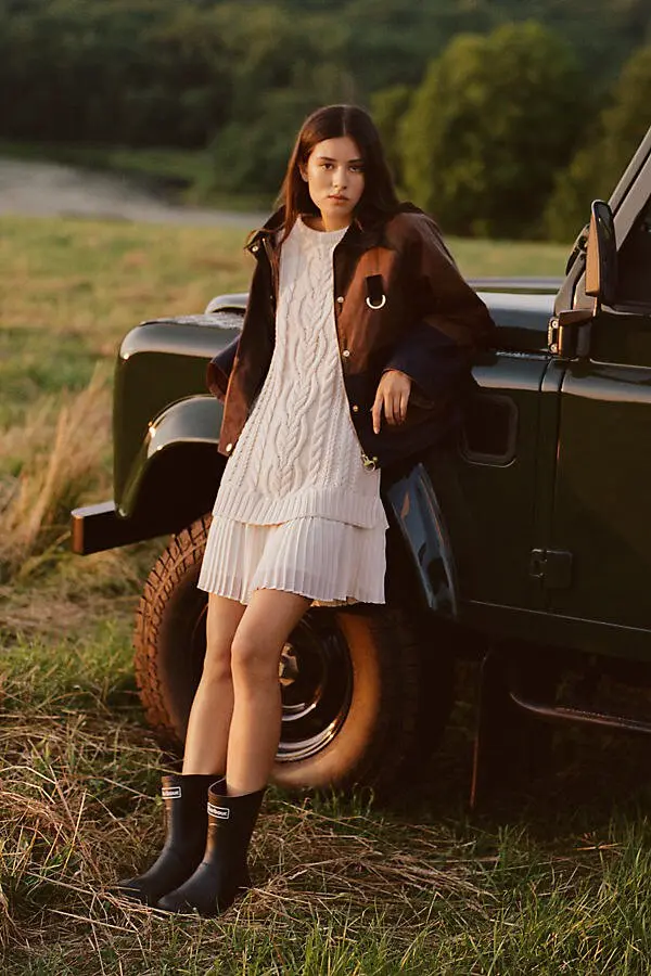Anthropologie Delphine Twofer Mini Sweater Dress - Ivory
