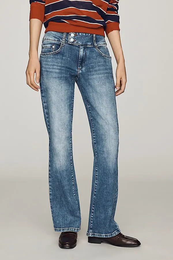 PILCRO Billy Low-rise Bootcut Jeans - Medium Denim