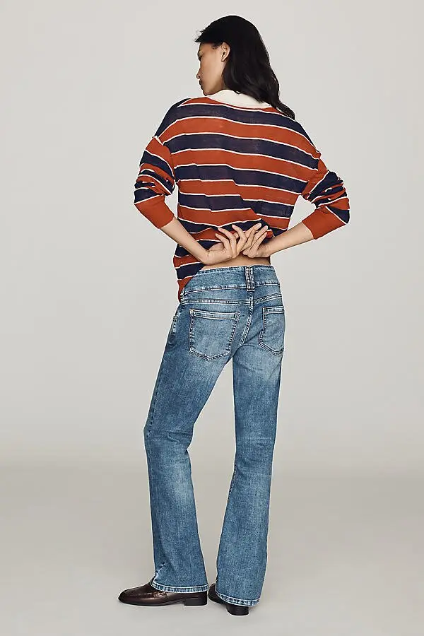 PILCRO Billy Low-rise Bootcut Jeans - Medium Denim