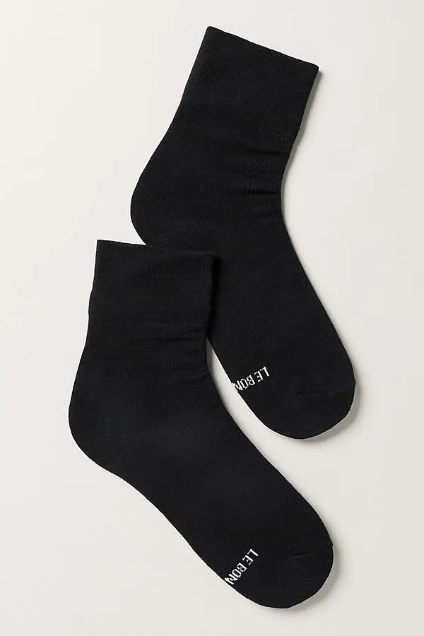 LE BON SHOPPE Sneaker Crew Socks - Black